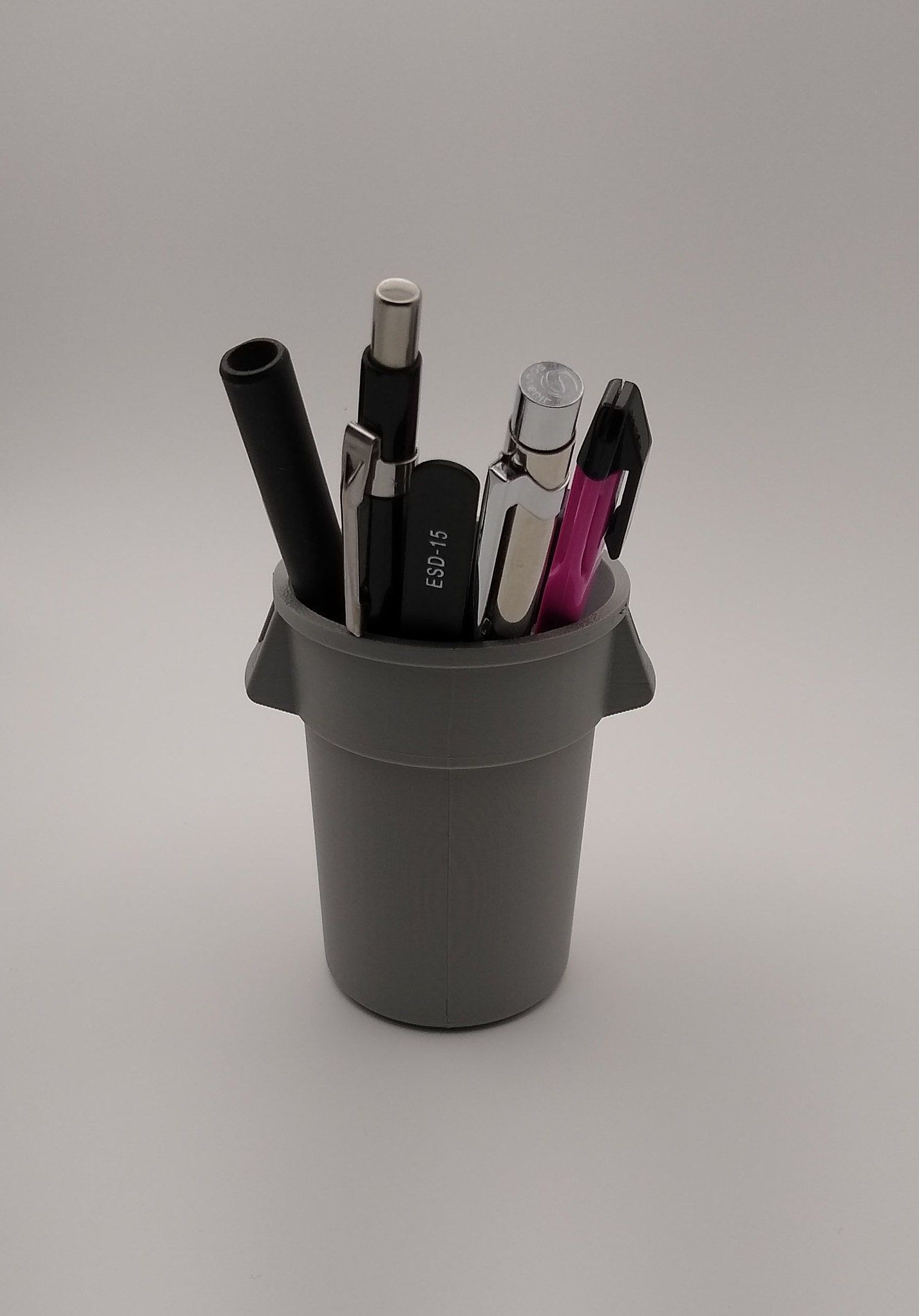 Miniature Garbage Can Pen/pencil Holder Desk Accessory (1:10 Scale) - Etsy
