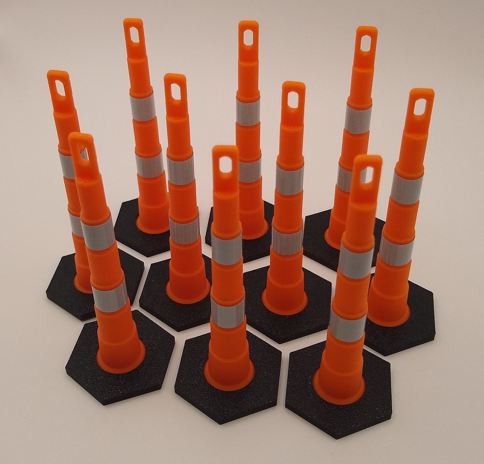 1:14 Scale Tall Construction Cone channelizer With Removable Black Base ...
