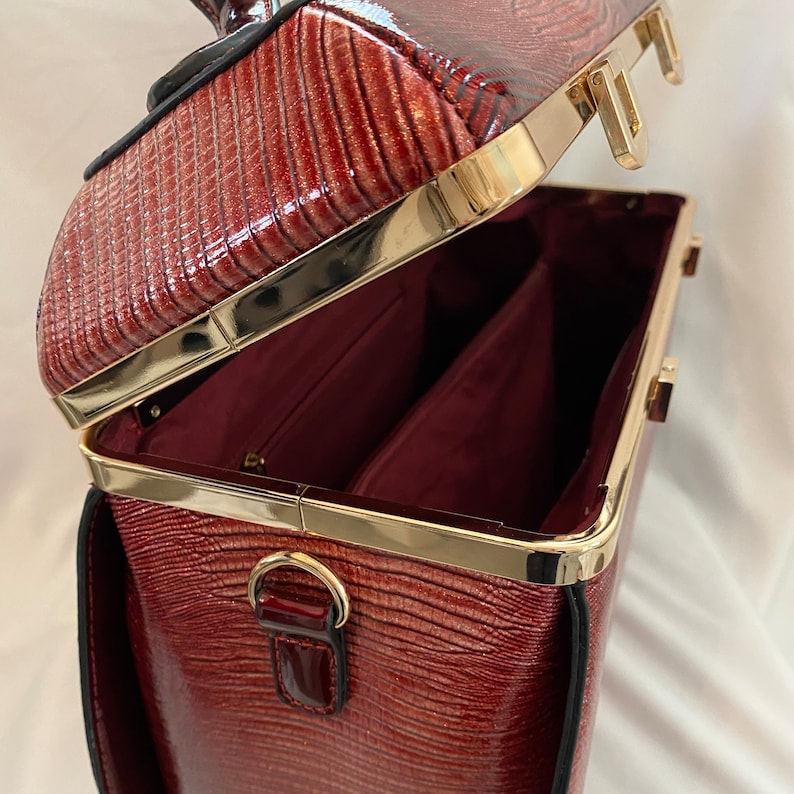 Classic Chloe-anne Handbag in Ruby Red Vintage Inspired - Etsy UK