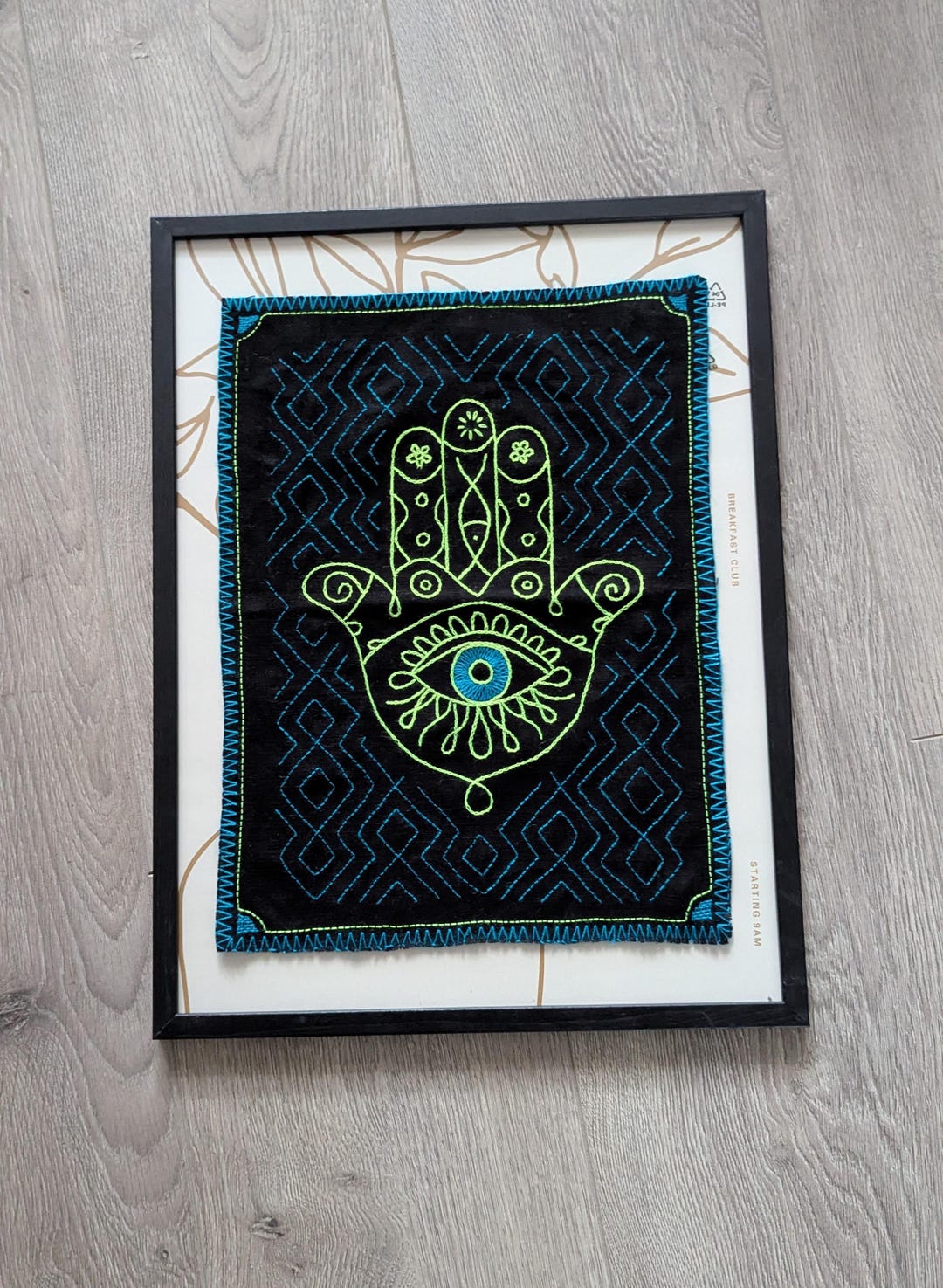 Handmade Hamsa Altar Cloth, Hand of Fatima, Protection, Shipibo ...