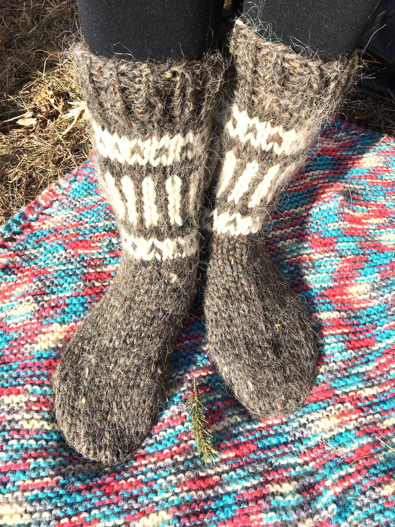 Men's Hand Knitted Wool Socks Large Sizes Pure Wool Socks Bed Wool ...