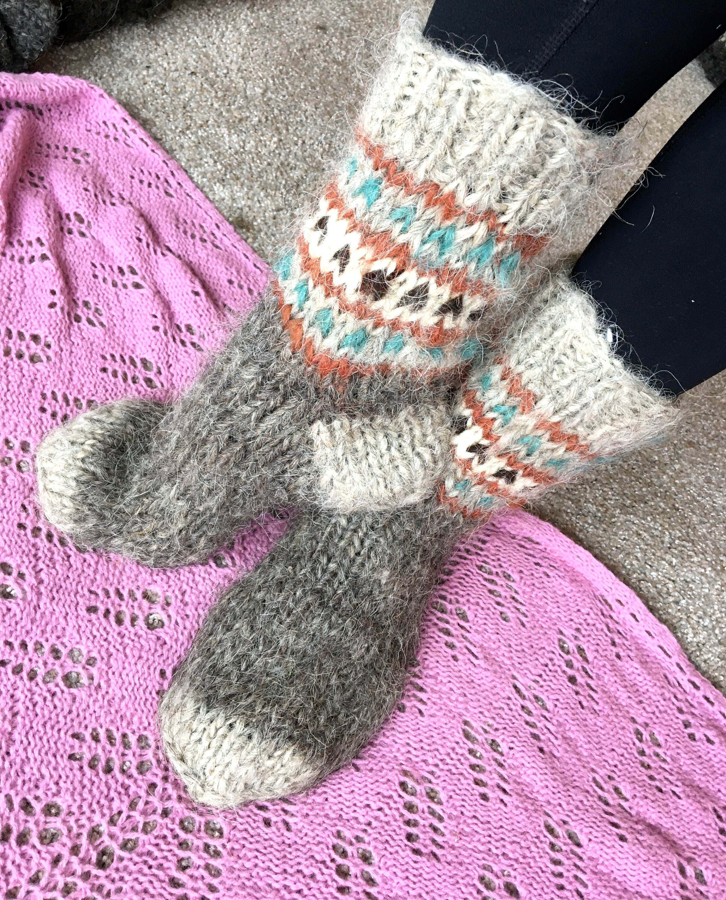 Men's Hand Knitted Wool Socks Large Sizes Pure Wool Socks Bed Wool ...