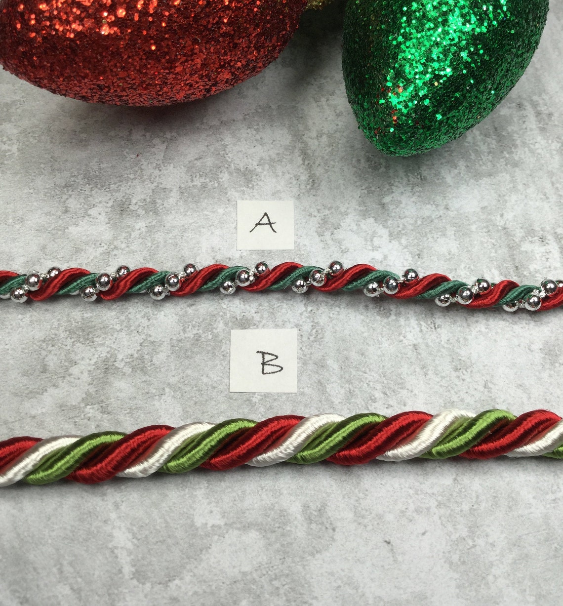 Christmas trim in 2 styles by the yard | Etsy