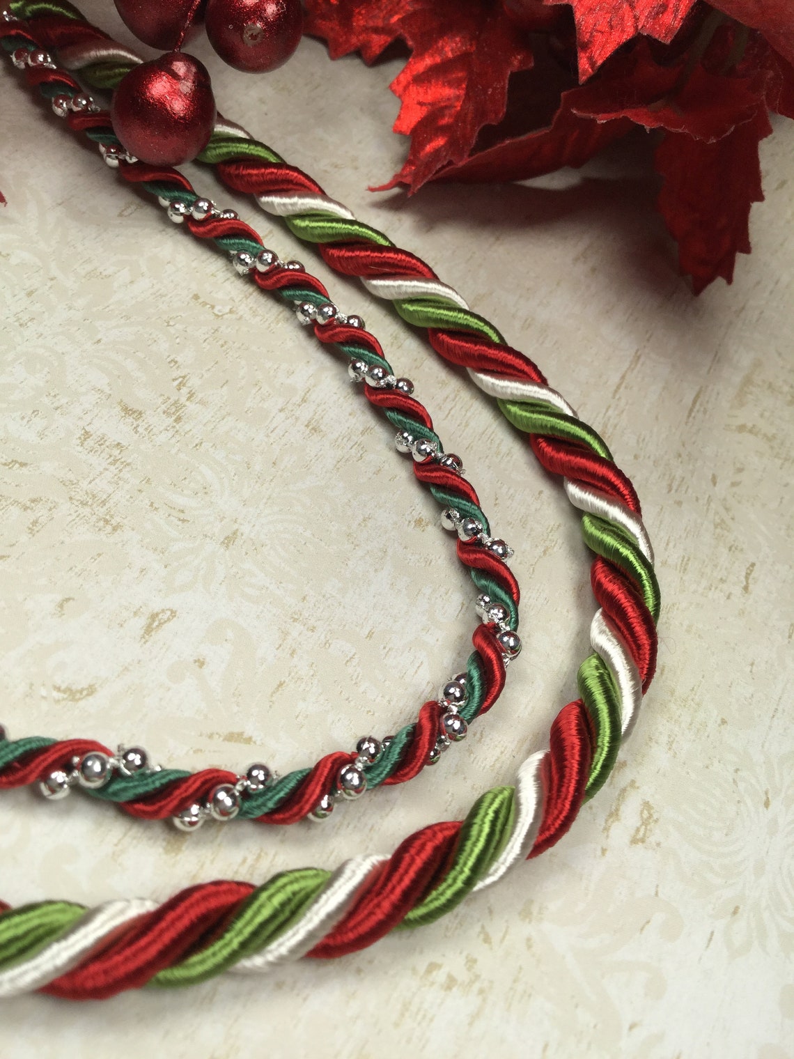 Christmas trim in 2 styles by the yard | Etsy