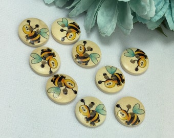 Bumble Bee Buttons - Etsy