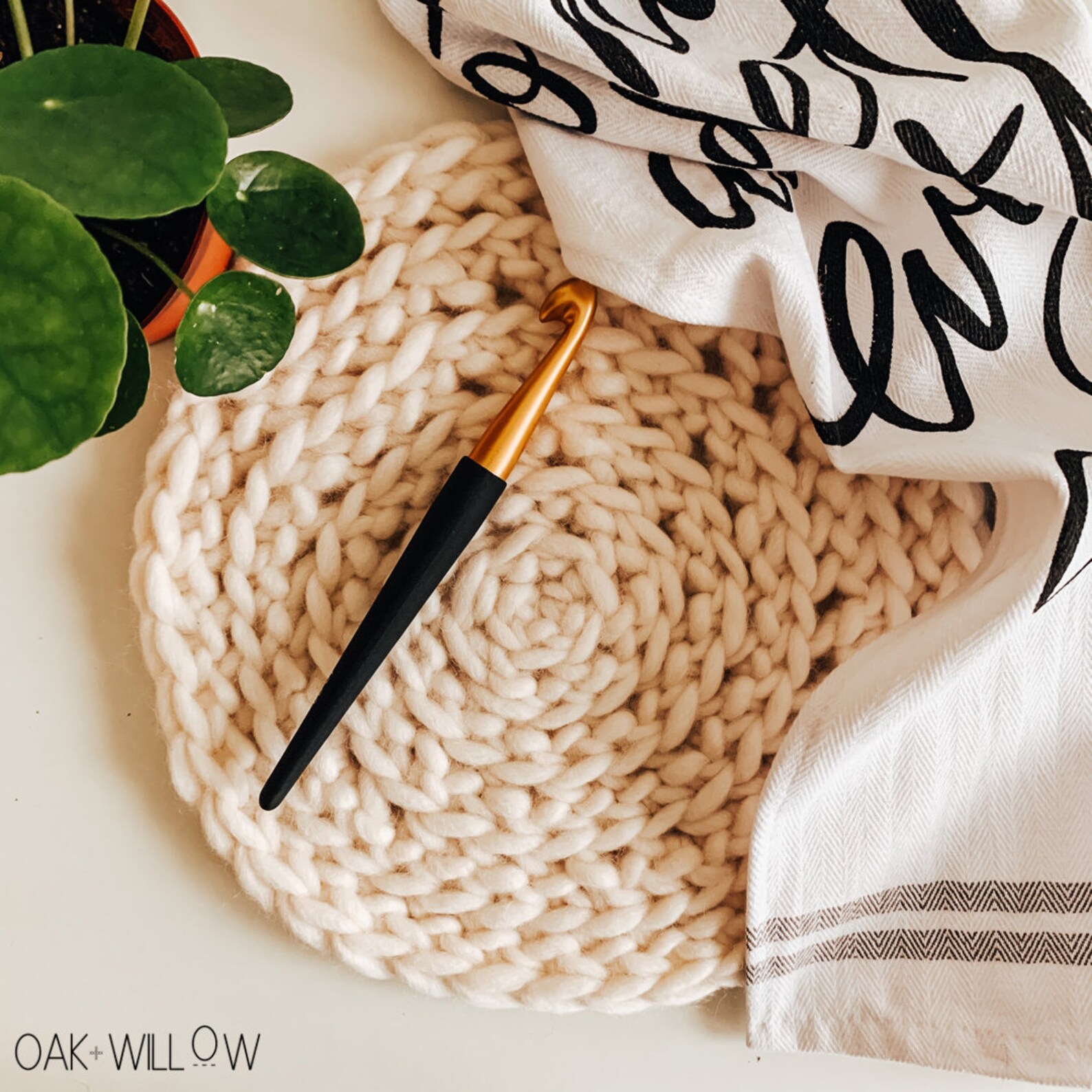 CROCHET PATTERN Crochet Trivet Hot Pad Modern Farmhouse - Etsy