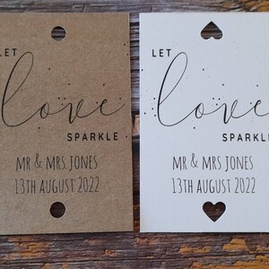 Wedding Sparkler Labels - Etsy UK