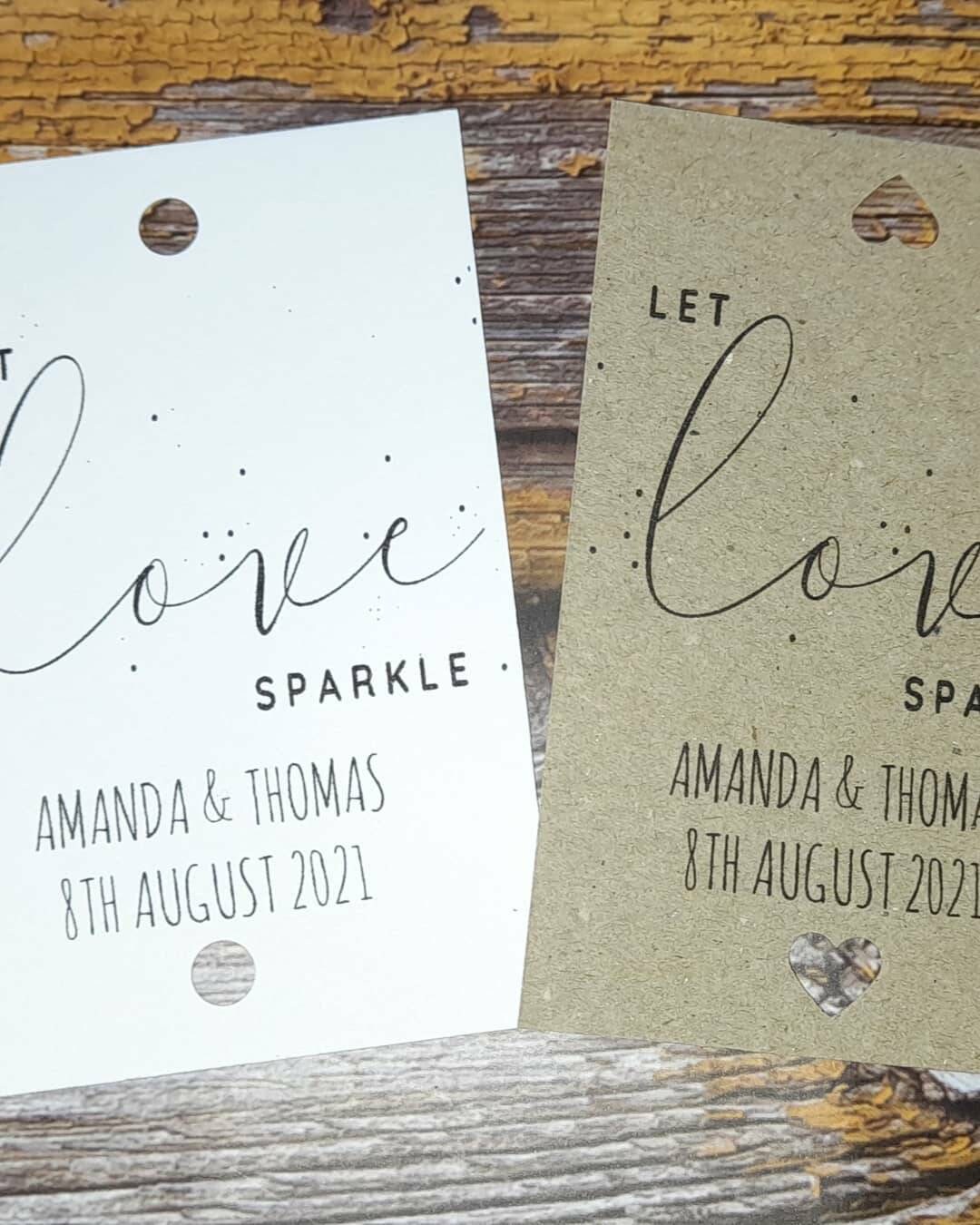 Wedding Sparkler Labels | Etsy