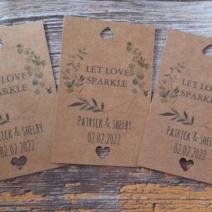 Wedding Sparkler Labels - Etsy UK