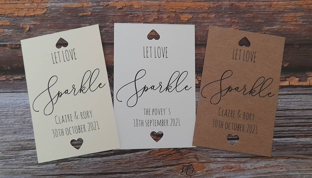Wedding Sparkler Labels - Etsy UK
