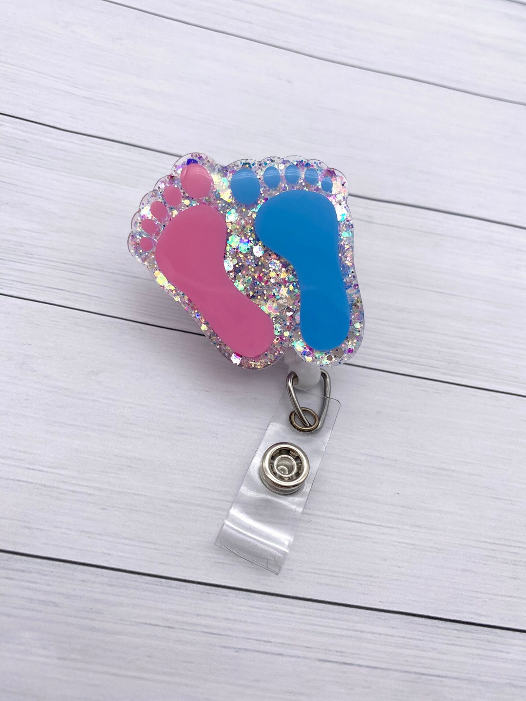 Baby Feet Badge Reel NICU Badge Reel Labor and Delivery - Etsy