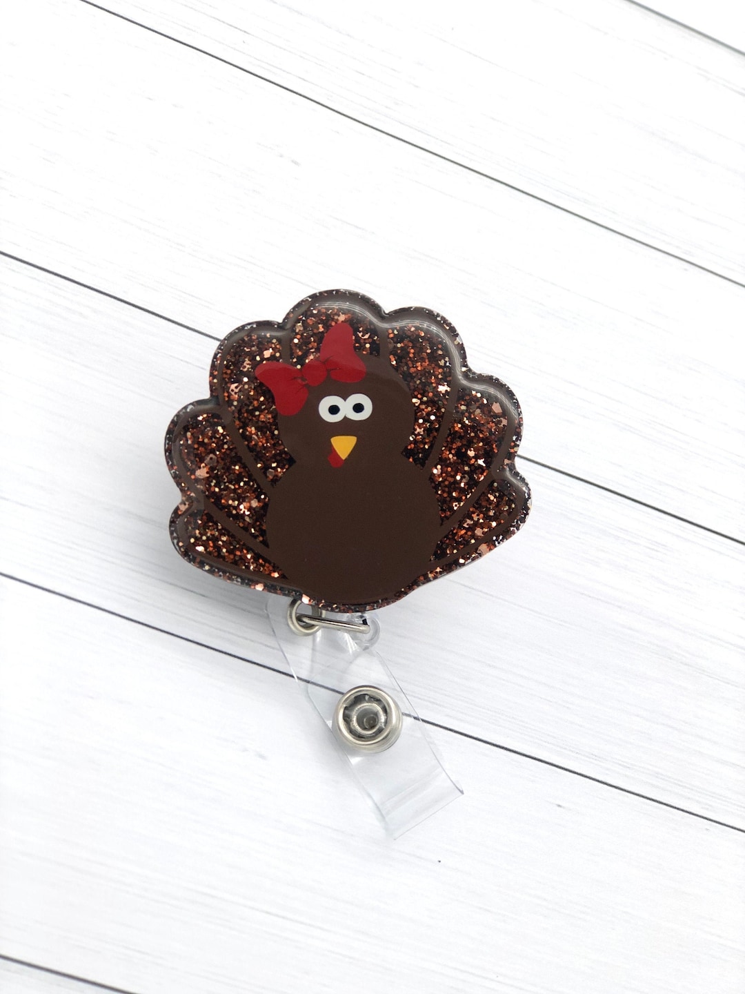 Turkey Badge Reel, Thanksgiving Badge Reel, Fall Badge Holder - Etsy