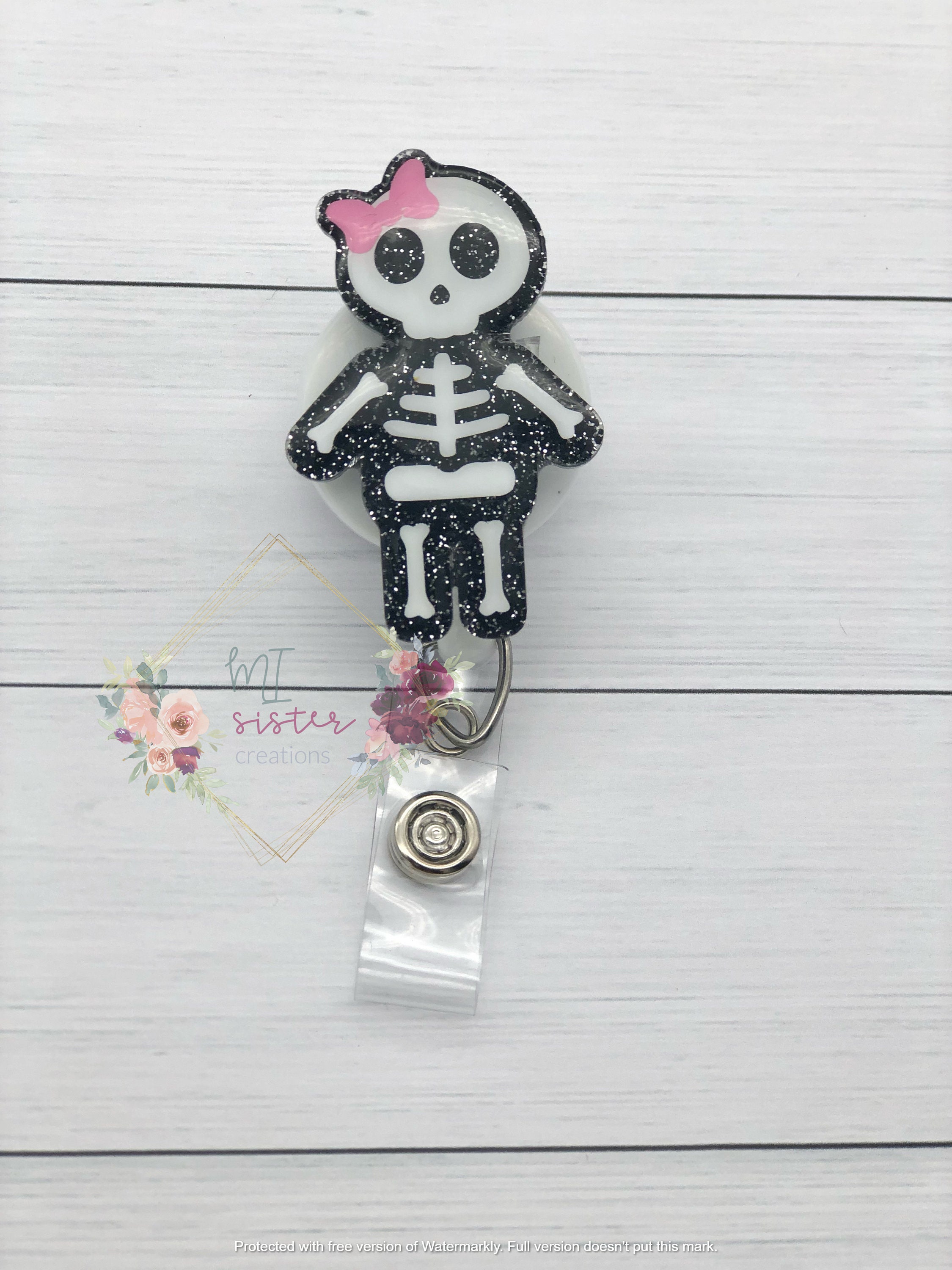 Skeleton Badge Reel X-ray Technician Badge Reel Radiologist - Etsy