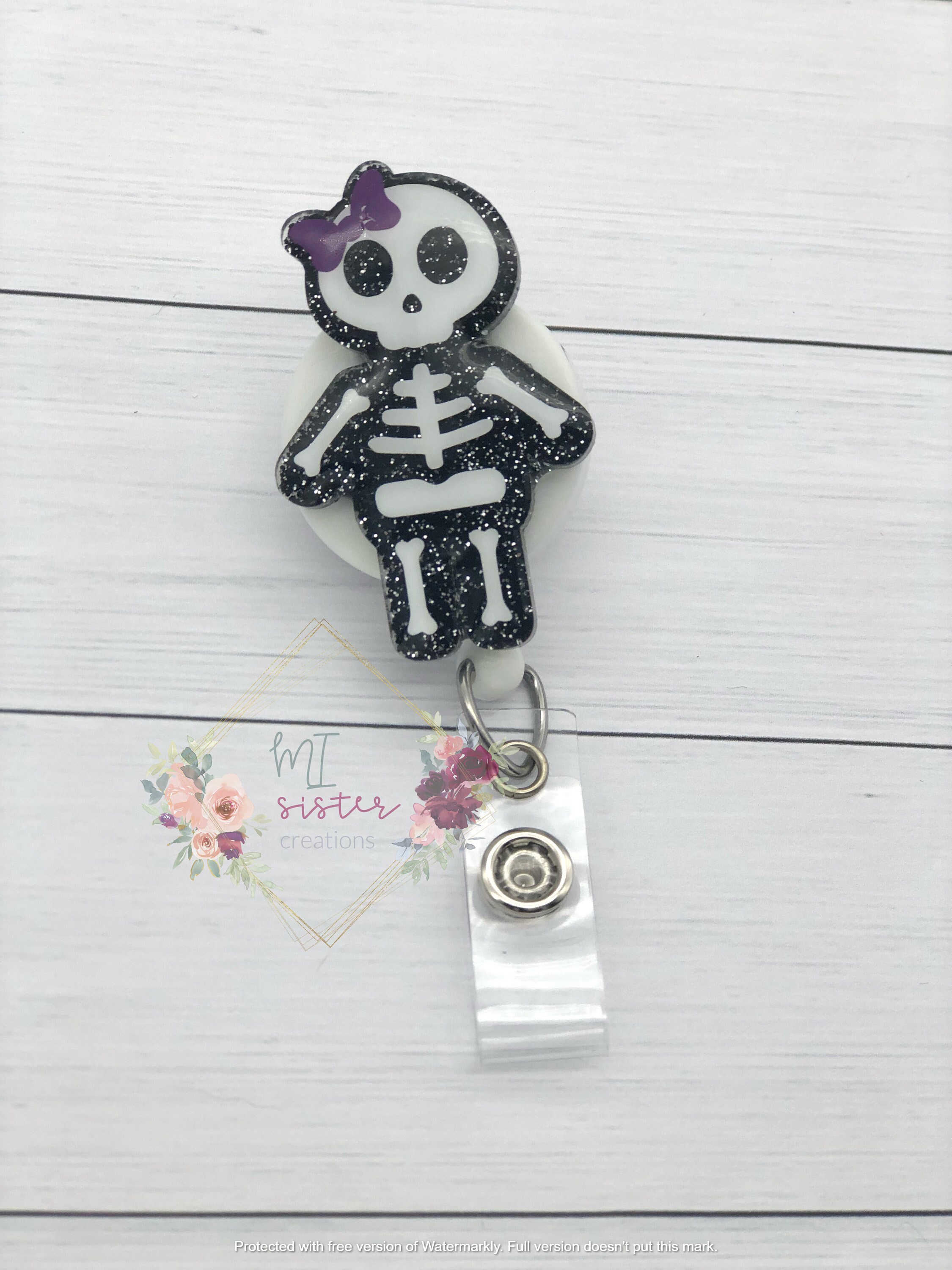 Skeleton Badge Reel X-ray Technician Badge Reel Radiologist - Etsy