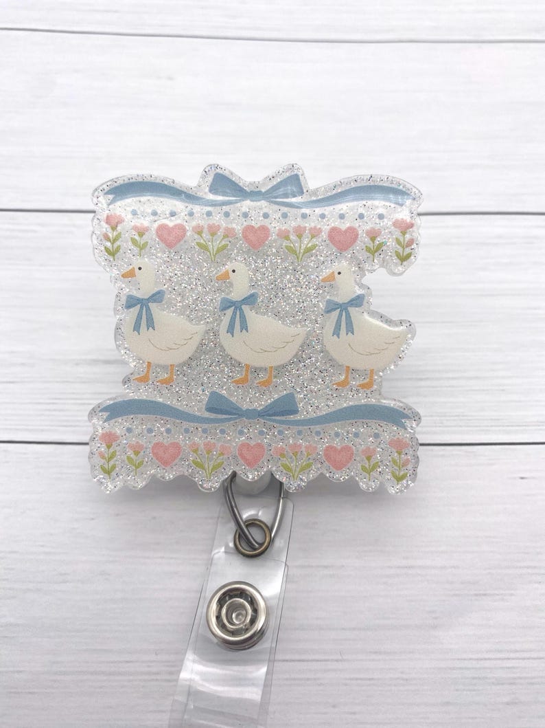 Goose Badge Reel, Spring Badge Reel, Cute Badge Reel, Nurse Badge Reel ...