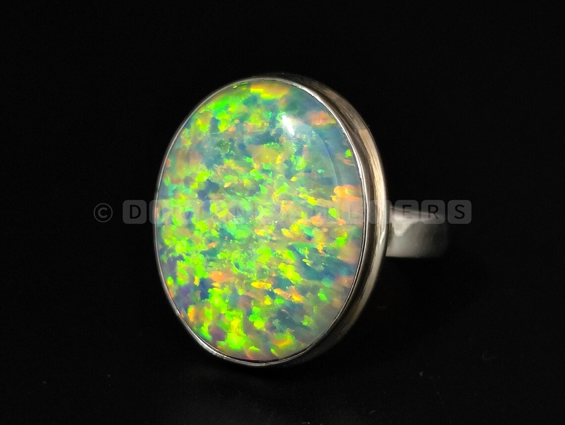 Opal Ring-handmade Silver Ring-925 oval Opal Ring-gift for - Etsy