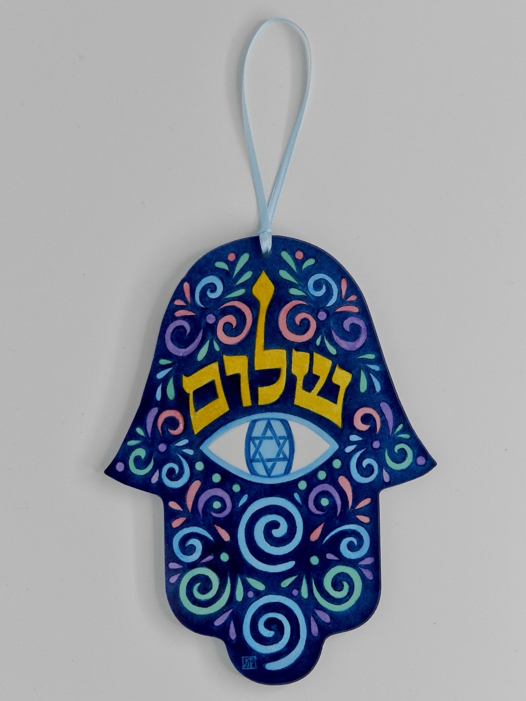 Hamsa, Original Design, Middle Eastern Hand Made Amulet in Pastel ...
