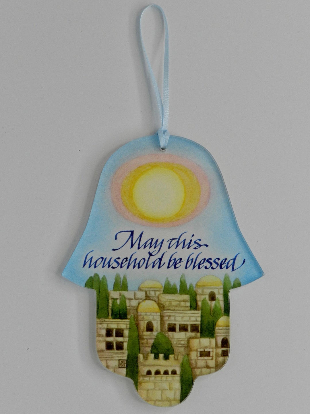 Hamsa, Original Design House Blessing, Middle Eastern Hand Shaped ...