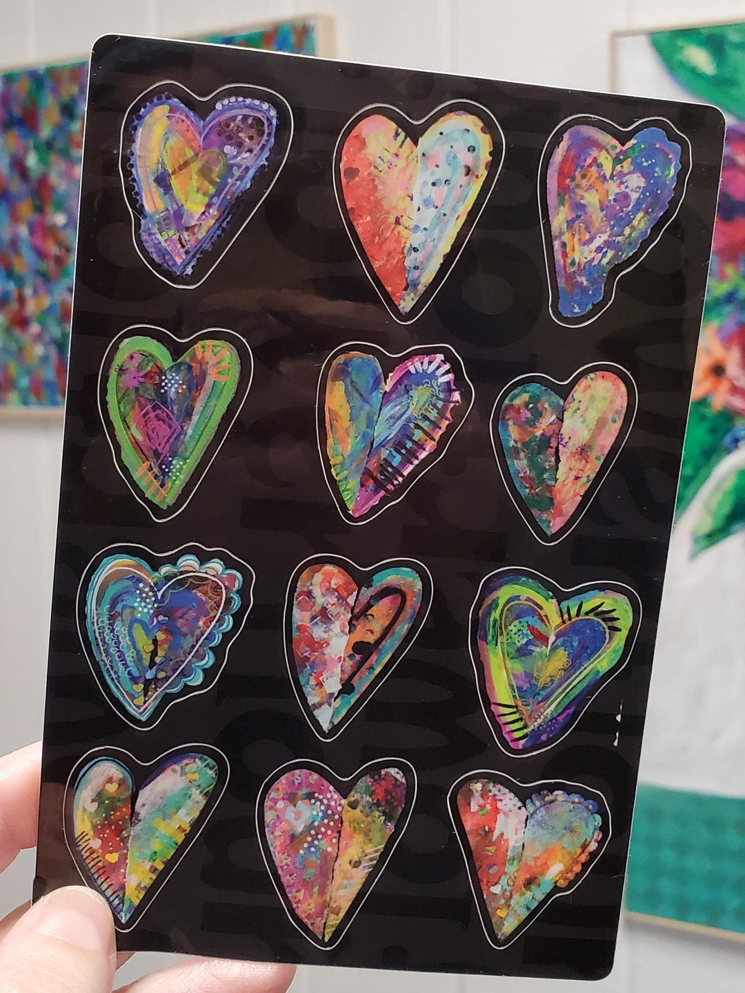 Heart Collage Sticker Sheet - Etsy