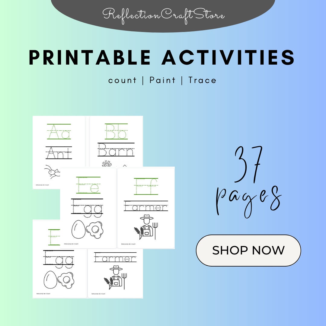 ABC Farm Printable Activities - Etsy