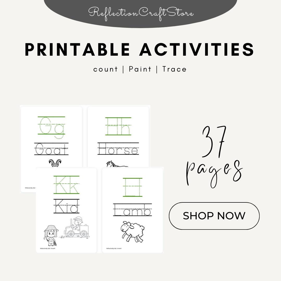 ABC Farm Printable Activities - Etsy