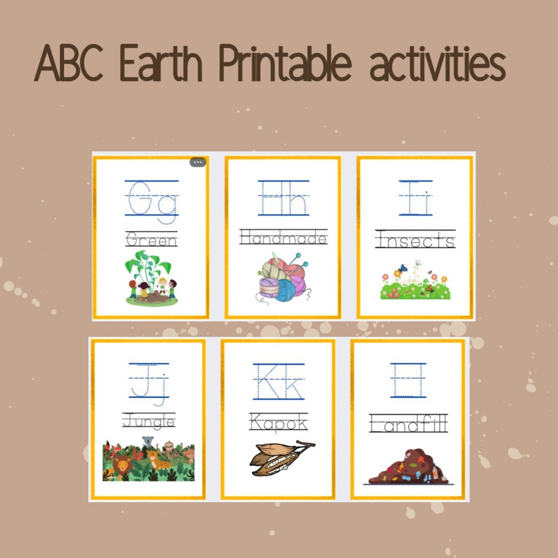 ABC Earth. Printable Activities - Etsy