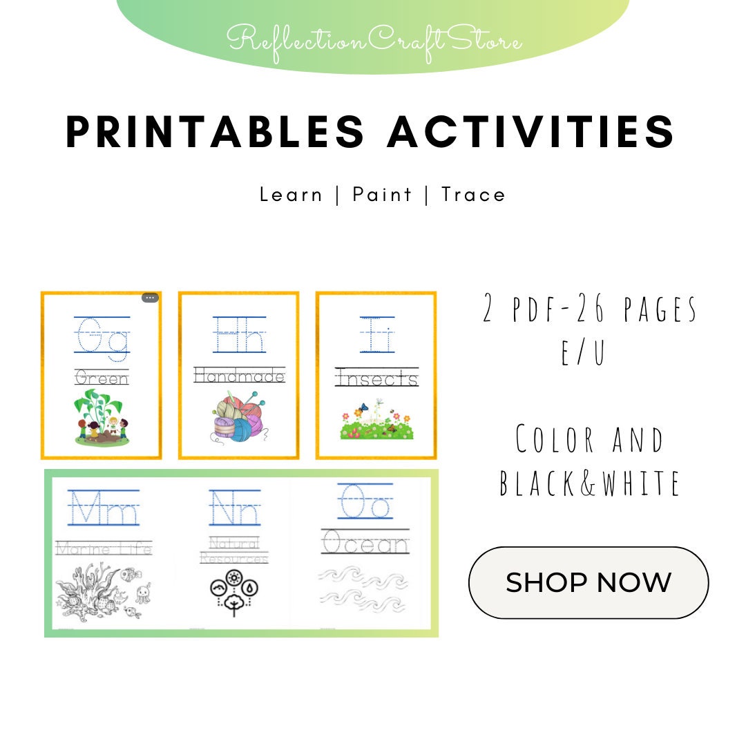 ABC Earth. Printable Activities - Etsy
