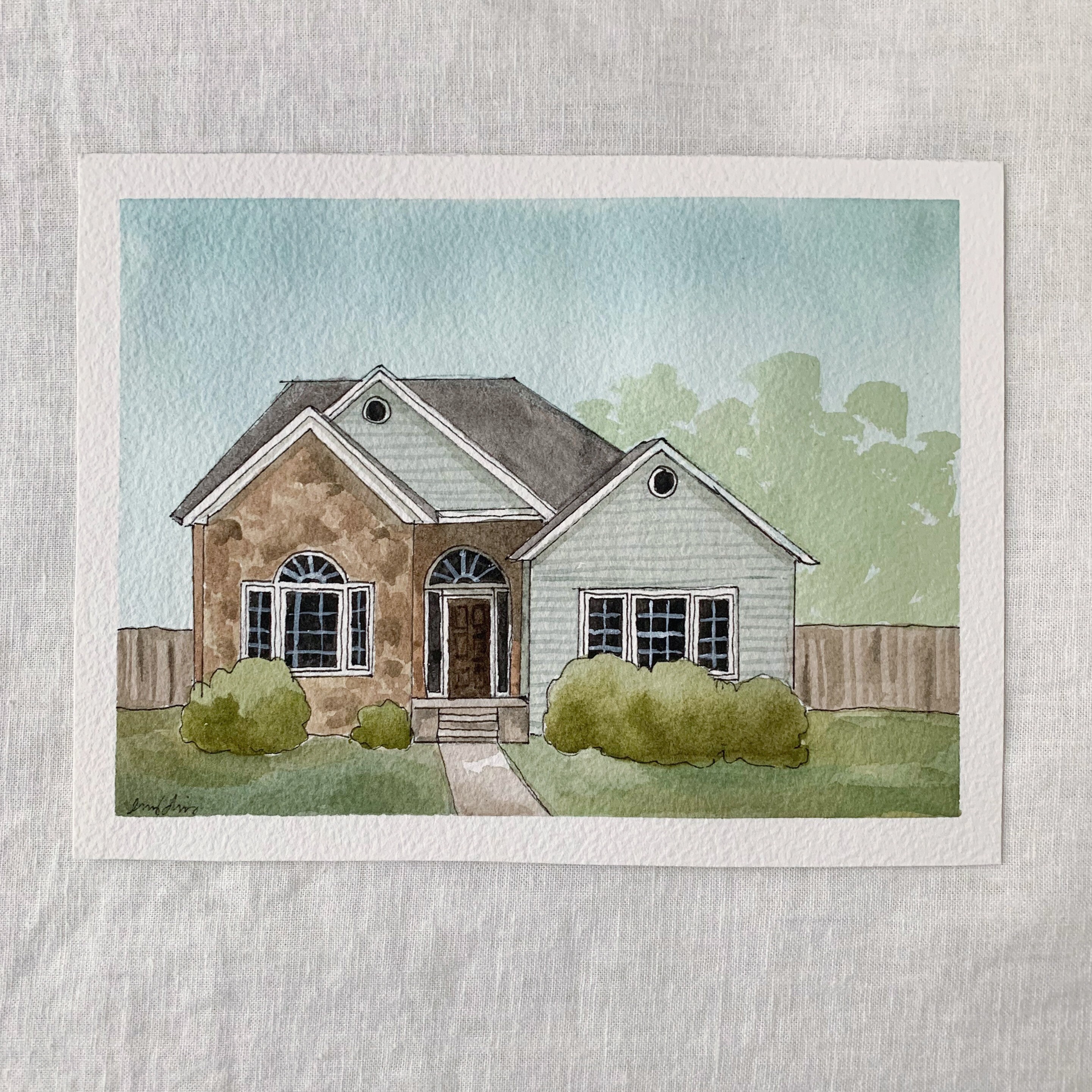 Watercolor House Portrait - Etsy