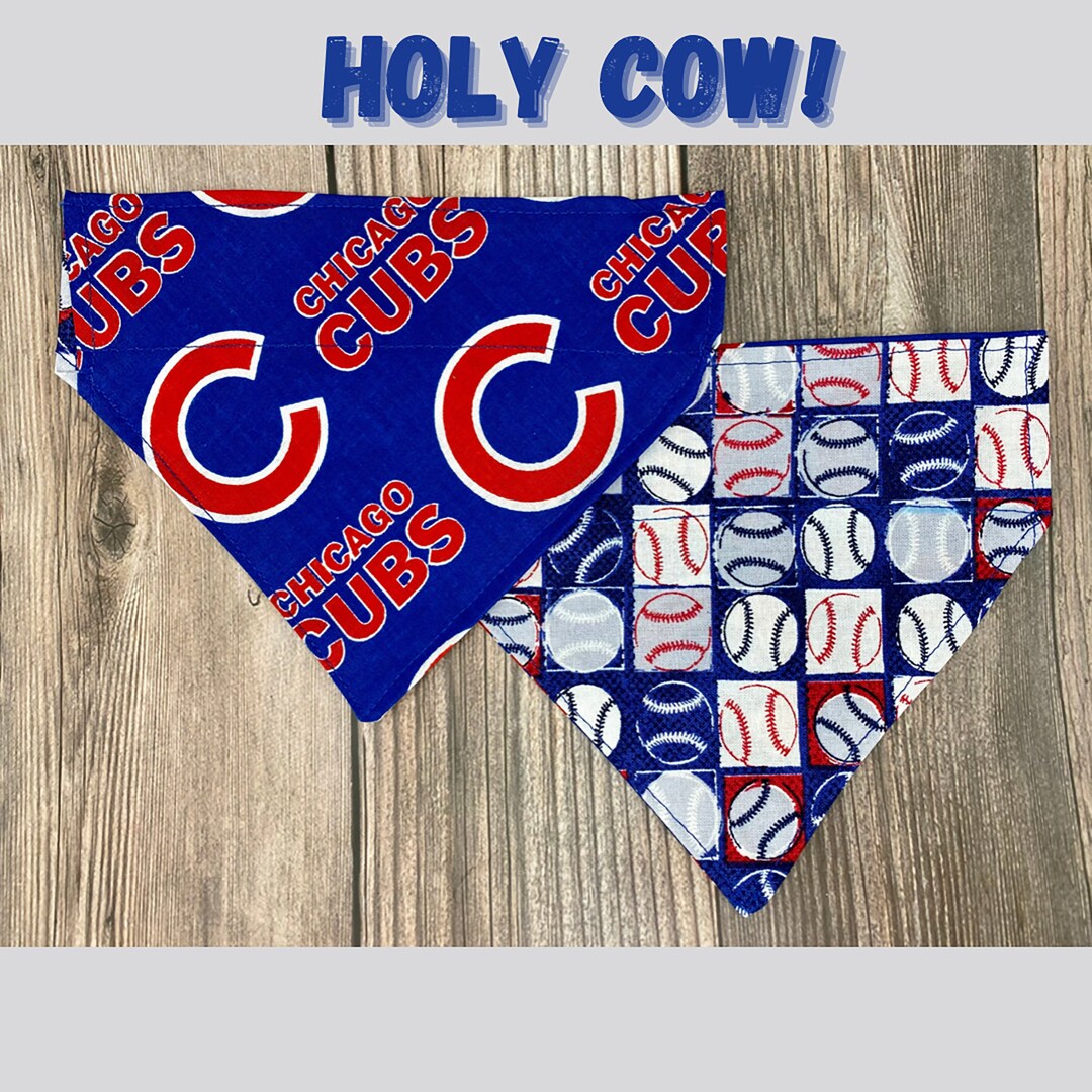 Holy Cow! Chicago Cubs Over the Collar Reversible Pet Scarf - Etsy