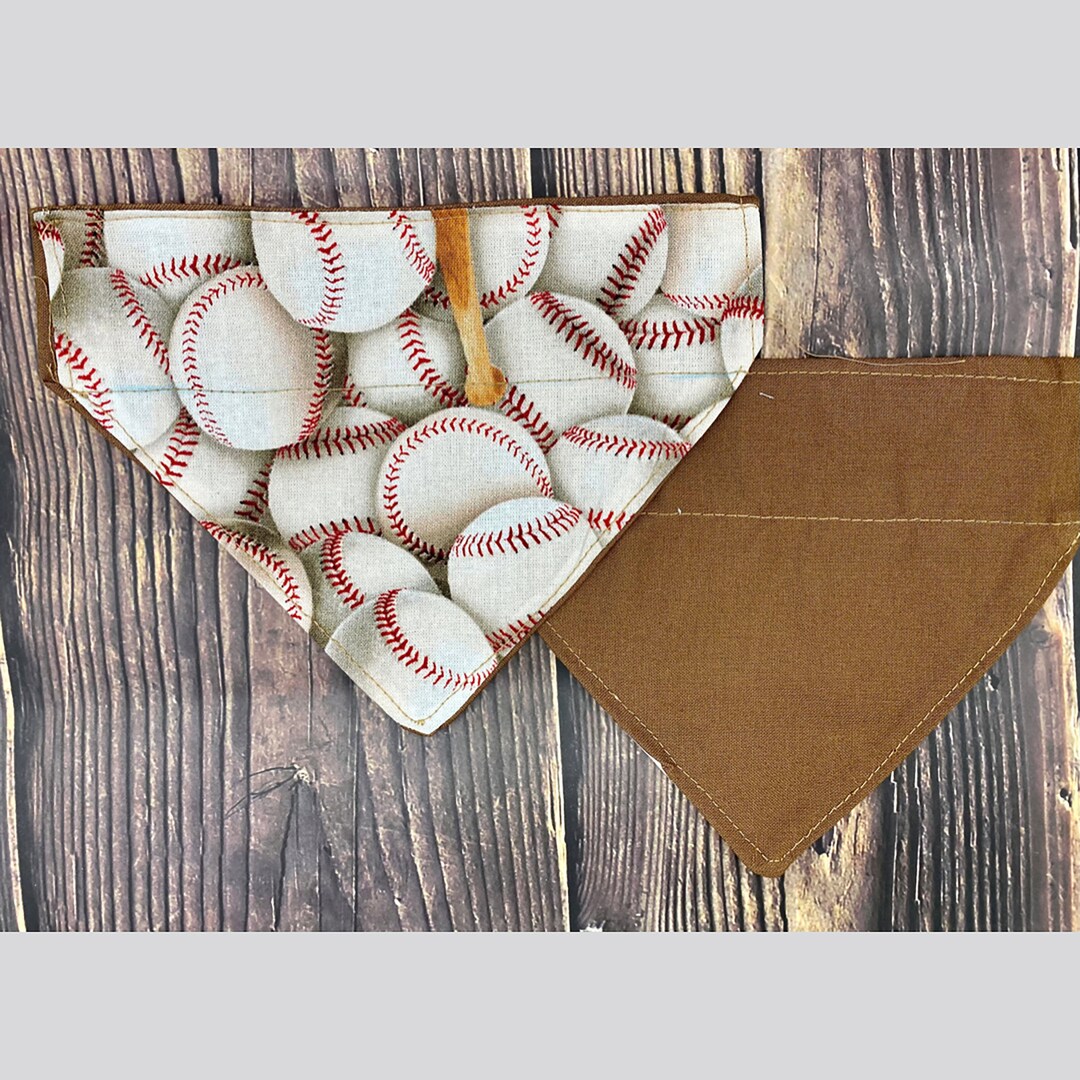 Bats and Baseballs Over the Collar Reversible Pet Scarf - Etsy