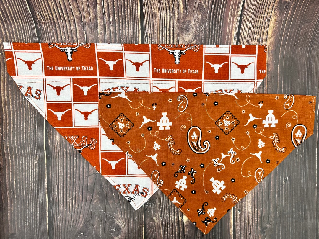 Texas Longhorns Over the Collar Reversible Pet Scarf - Etsy