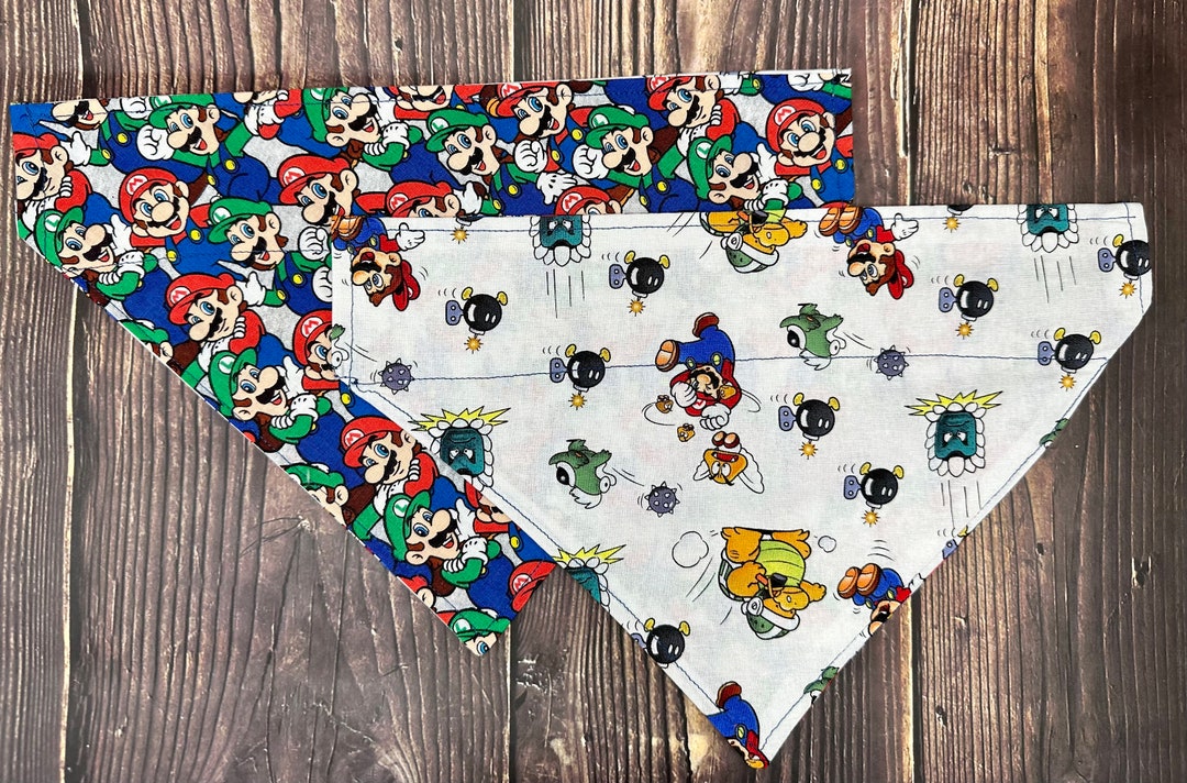 Super Mario Brothers Over the Collar Reversible Pet Scarf - Etsy