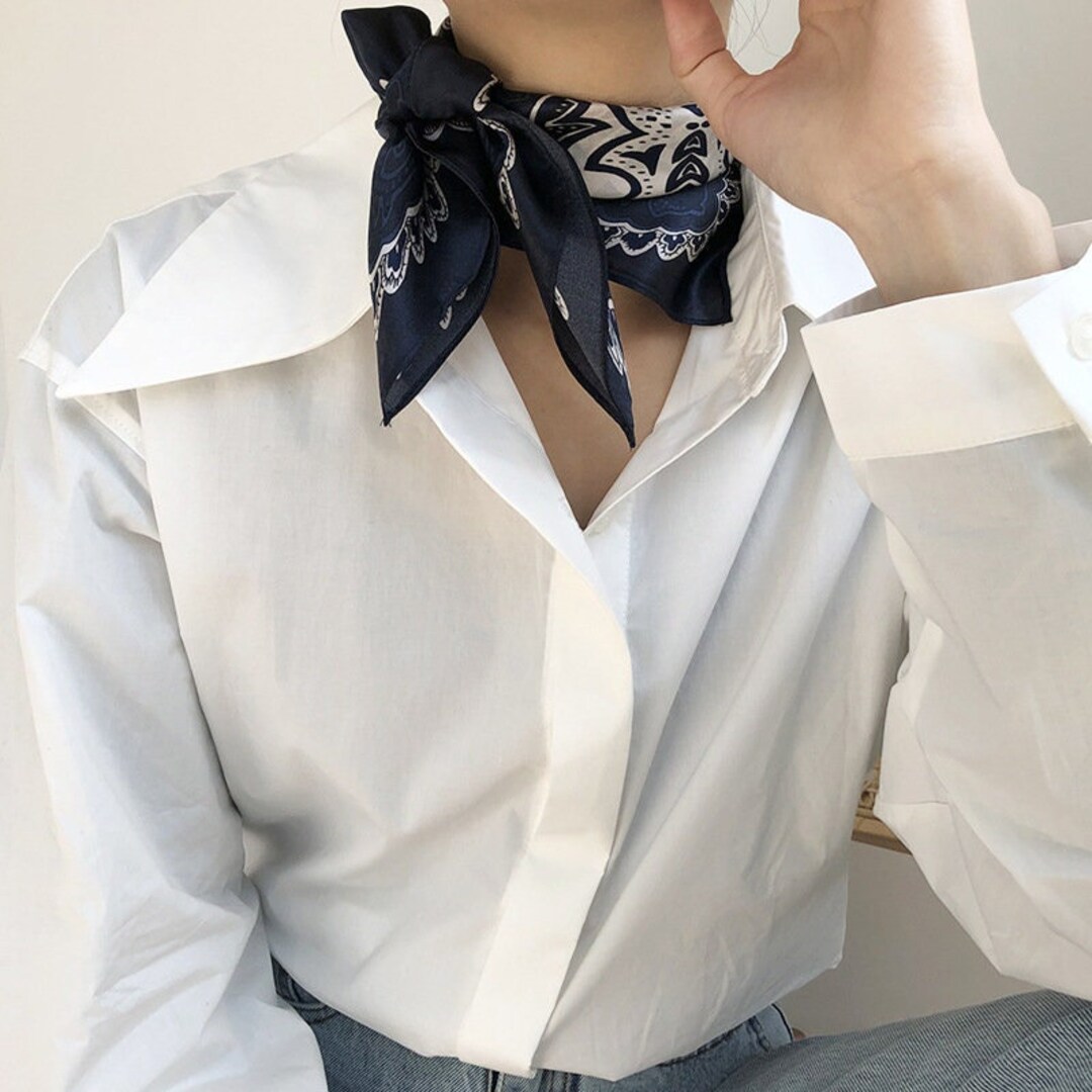 100% Pure Silk Dark Navy Blue Square Scarf, Silk Scarf, Gift for Her - Etsy