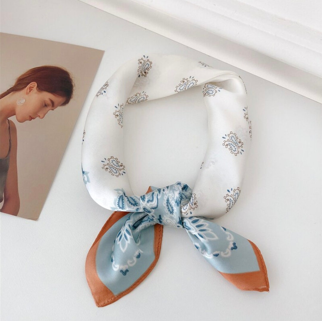 Bandana con patrón de cachemira sedoso de 6 colores Bandana - Etsy España