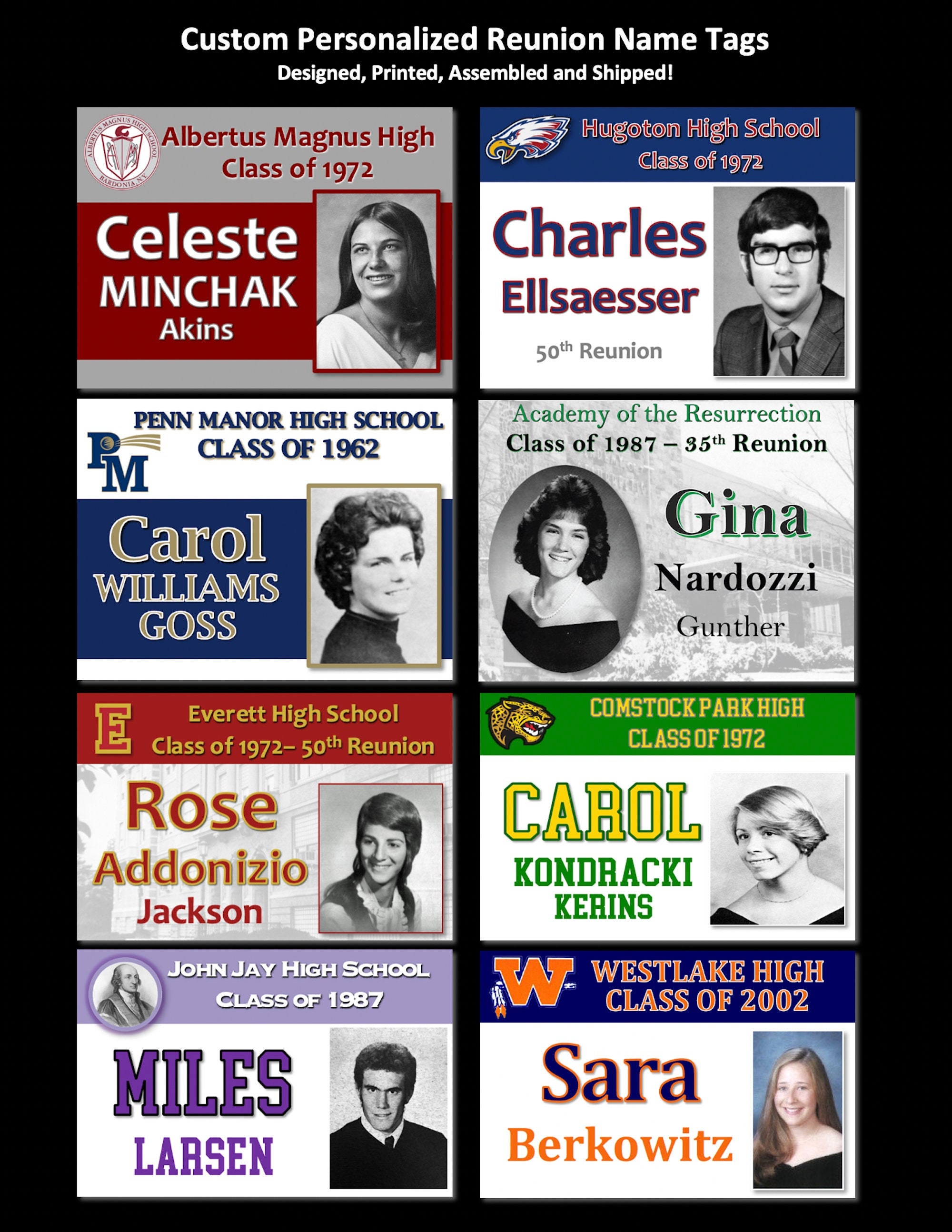 Class Reunion Name Tags - Etsy