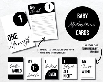 Baby Milestone Cards Printable for Boys or Girls - Etsy