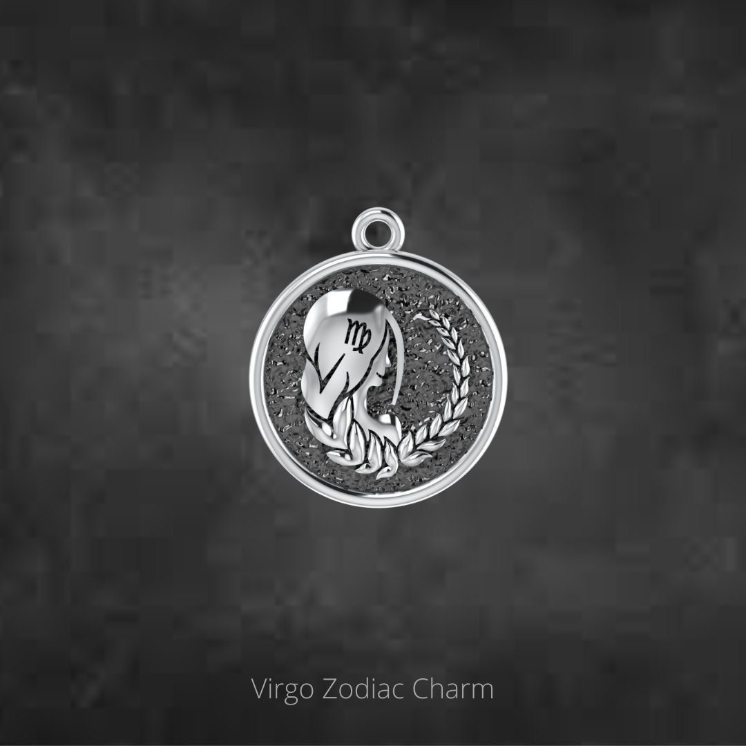 Sterling Silver Virgo Zodiac Character Charm, Astrology Charm, Zodiac ...