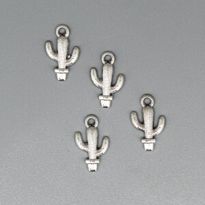 Sterling Silver Cactus Charm , Silver Cactus , Cactus Pendant , Western ...