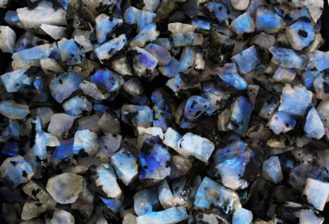 FLASHY Raw Rainbow Moonstone, Stone of Intuition & Higher Self, Rough ...