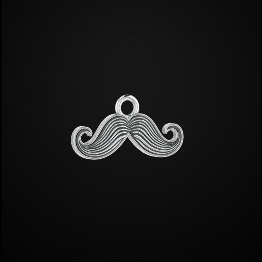 Mustache Charm 925 Sterling Silver Mustache Charm for Necklace or ...