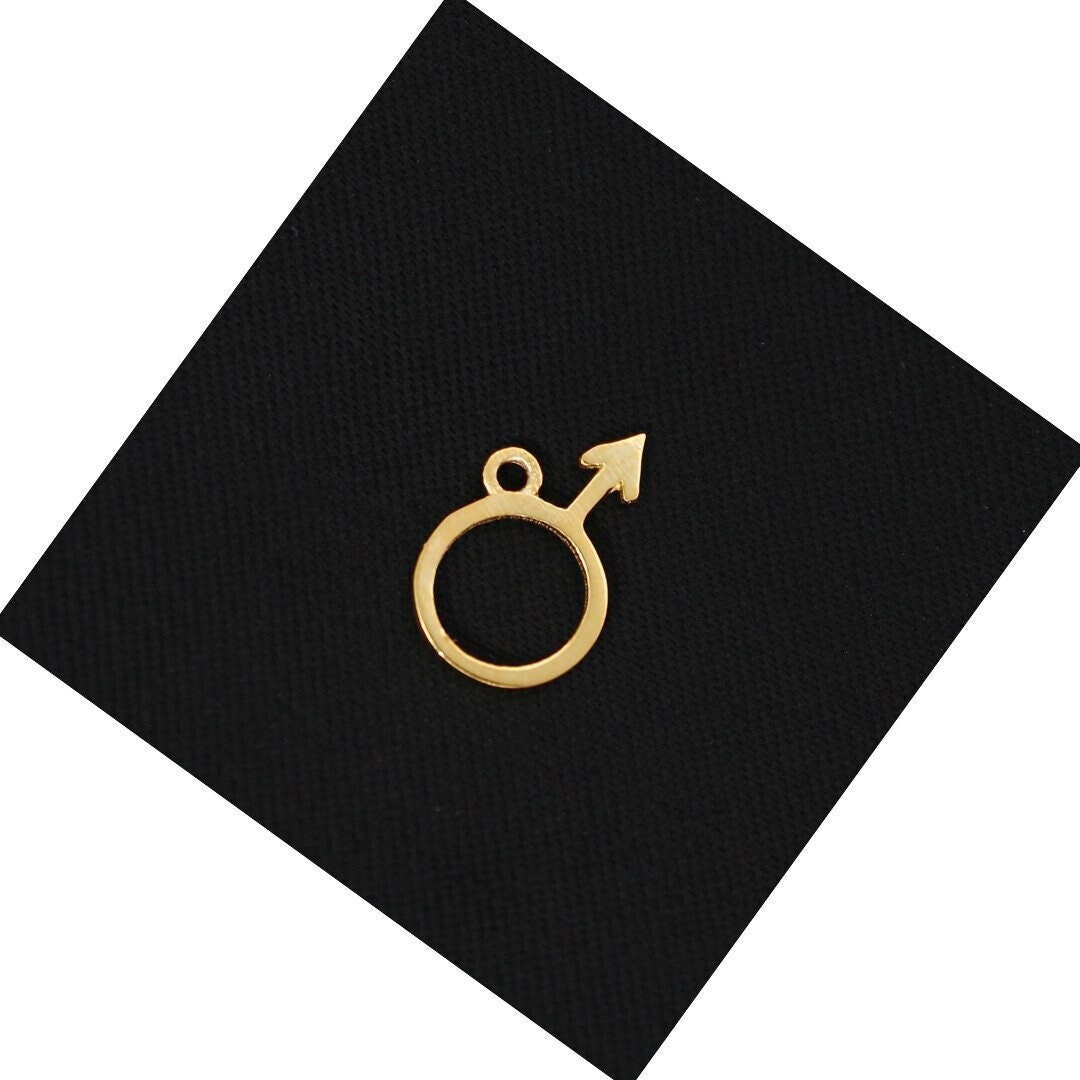 Sterling Silver Mars Charm Penadnt, Mars Symbol 925 Sterling Silver ...