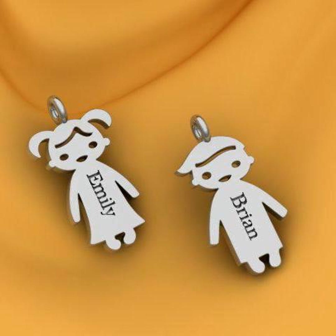Personalized Children Charm,kids Names Engraved, Boy Charm,girl Charm ...