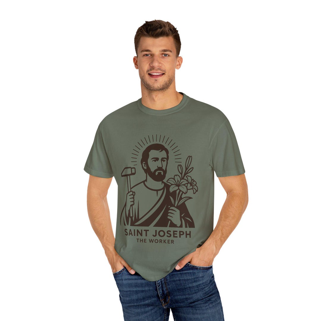 Saint Joseph the Worker Christian Comfort Colors® 1717 Tee Shirt Unisex ...
