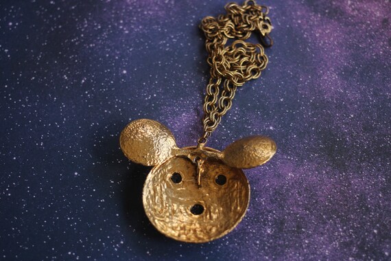 Vintage Antique Gold Bear bootleg Mickey Mouse Pendan… - Gem