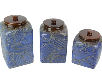 Blue Canisters | Etsy