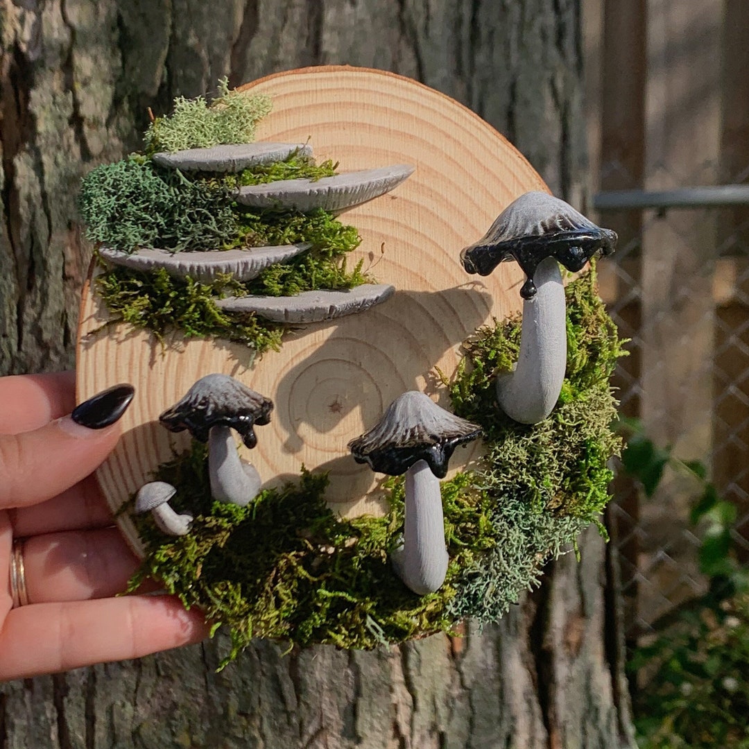 Hand Sculpted Inky Cap Mushroom Whimsical Wall Art - Etsy
