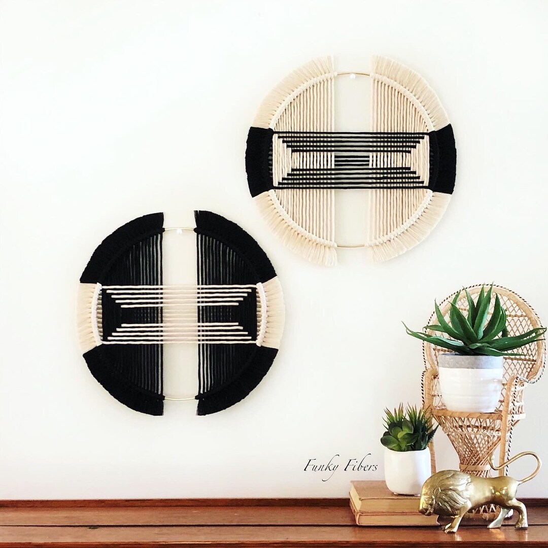 Modern Macrame Wall Art - Fiber Art - Wall Decor - Modern Wall Art ...