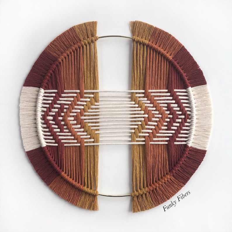 Sunset Macrame Hoop Boho Home Decor Neutral Art Scandi - Etsy