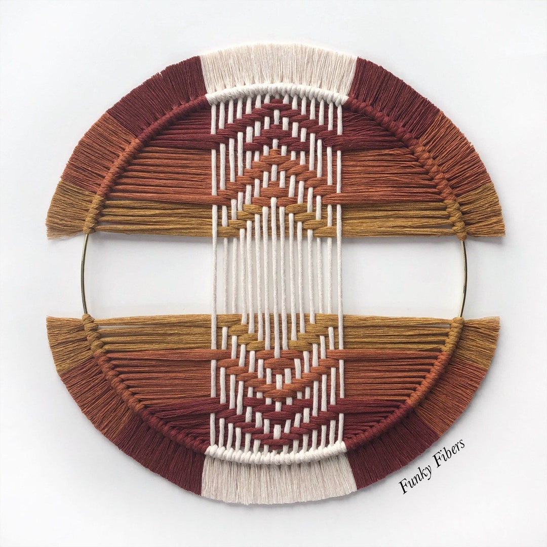 Sunset Macrame Hoop - Boho Home Decor - Neutral Art - Scandi Home ...