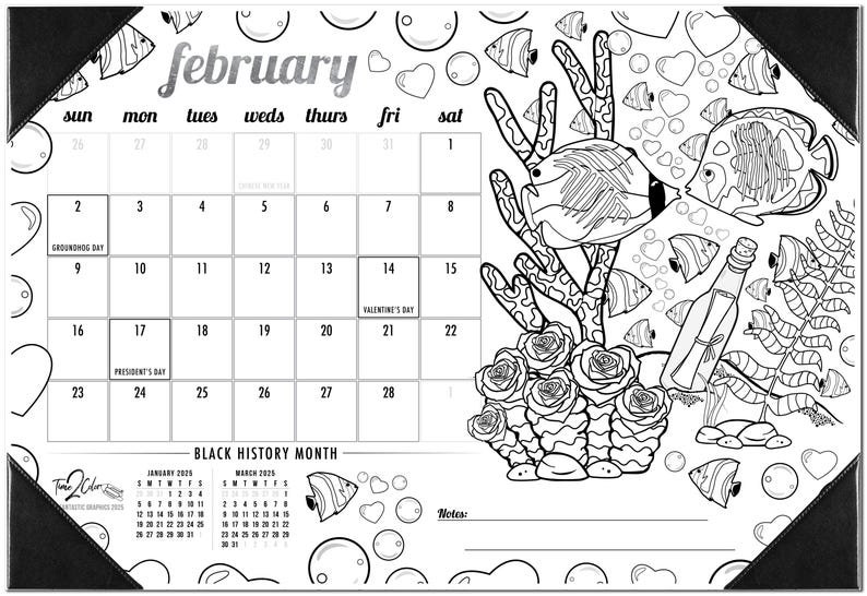 Time2Color 2025 Calendario para colorear con papel secante de ...